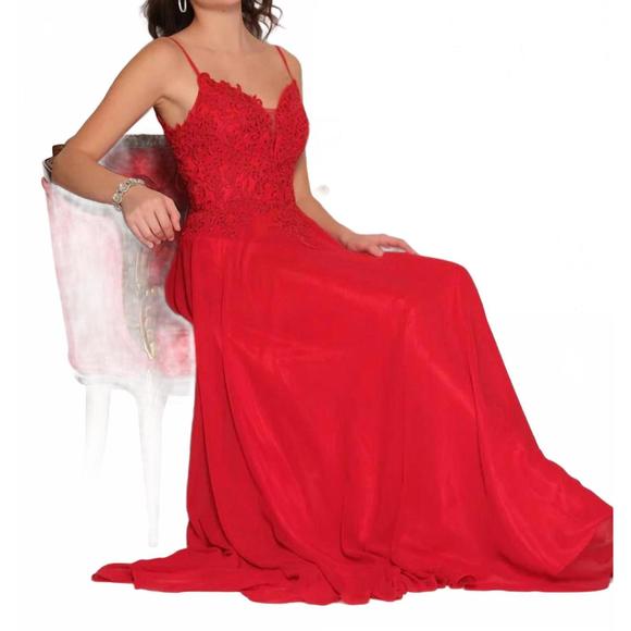 Dave & Johnny | Dresses | New Dave Johnny Elegant Prom Dress In Red ...